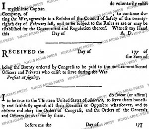 American Enlistment Form - Kings Arms Press