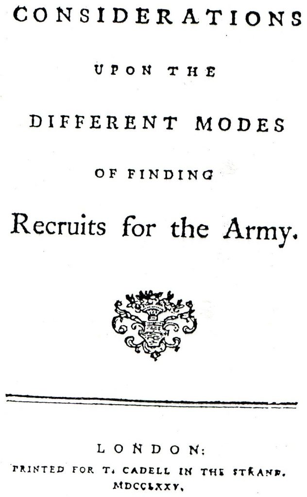 Considerations Upon the Different Modes of Finding Recruits for the ...
