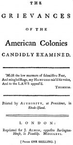 Grievances of the American Colonies - Kings Arms Press