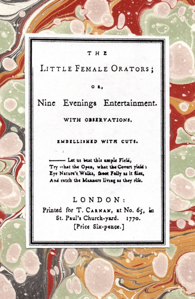 Little Female Orators - Kings Arms Press